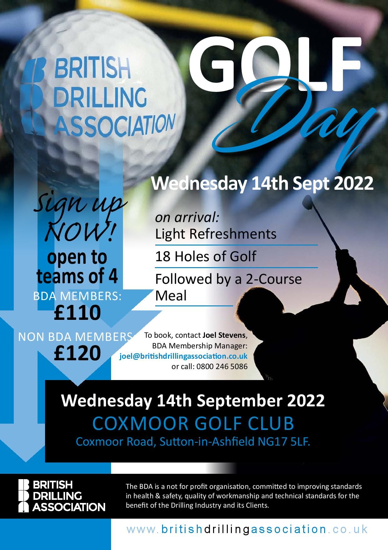 Announcing the 2022 BDA Golf Day - SOLD OUT! - British Drilling Association