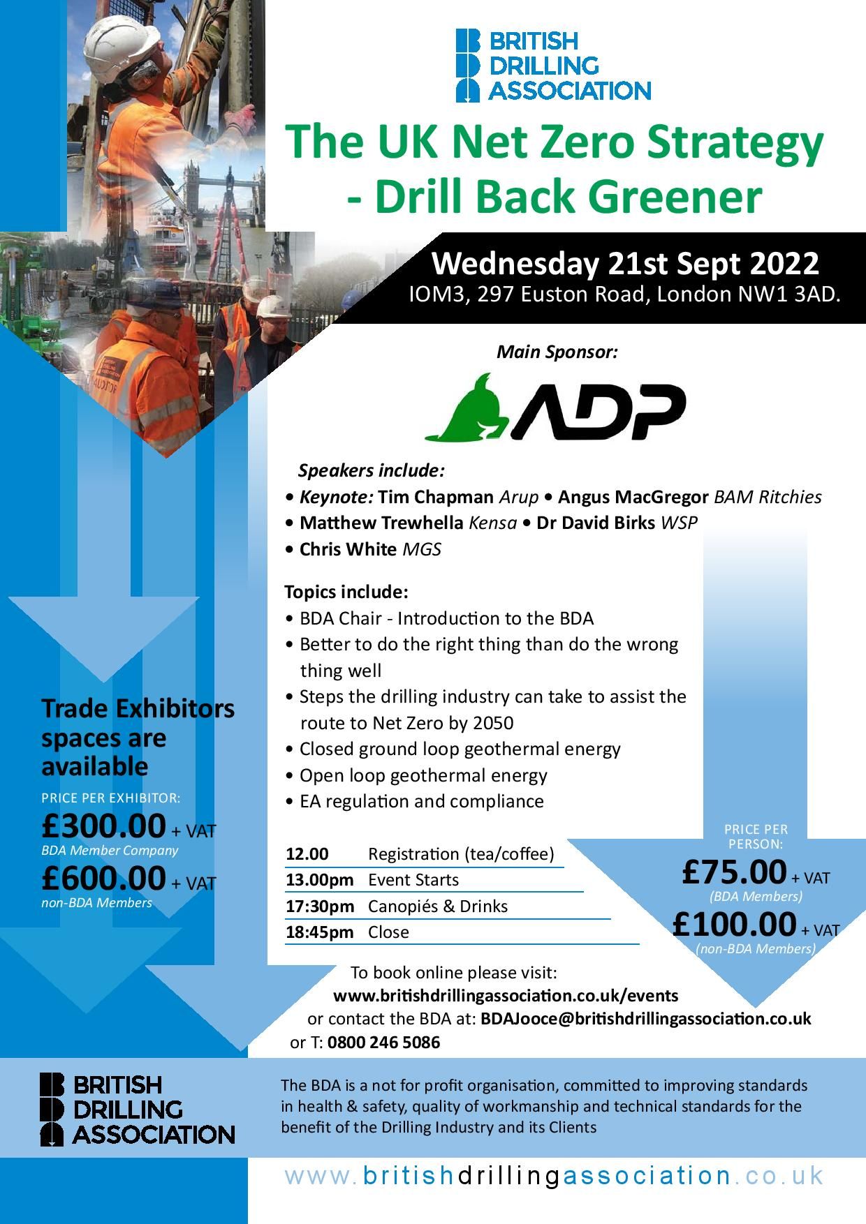 BDA Seminar - 'UK Net Zero Strategy: Drill Back Greener' - September ...