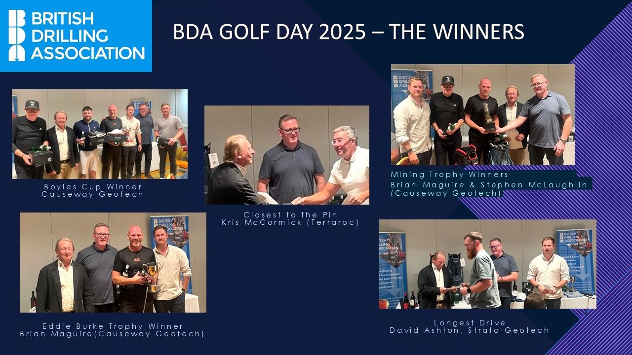 BDA Golf Event 2025 - Results - British Drilling Association